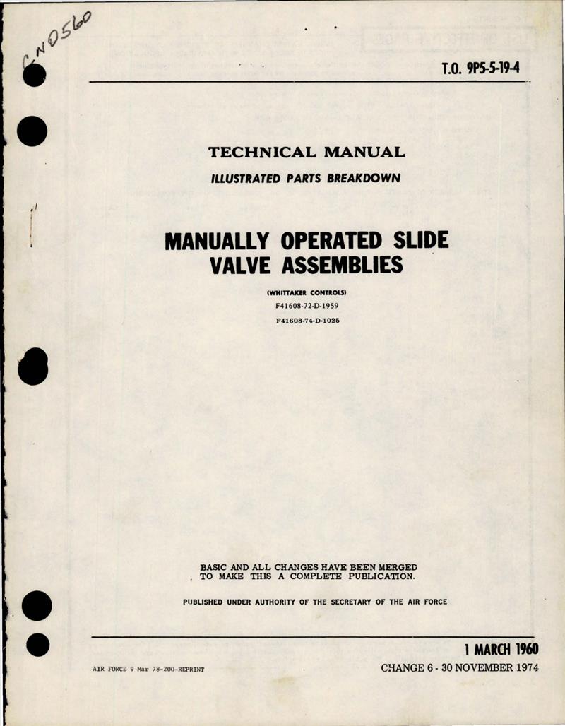 Illustrated Parts Breakdown for Manually Operated Slide Valve ...
