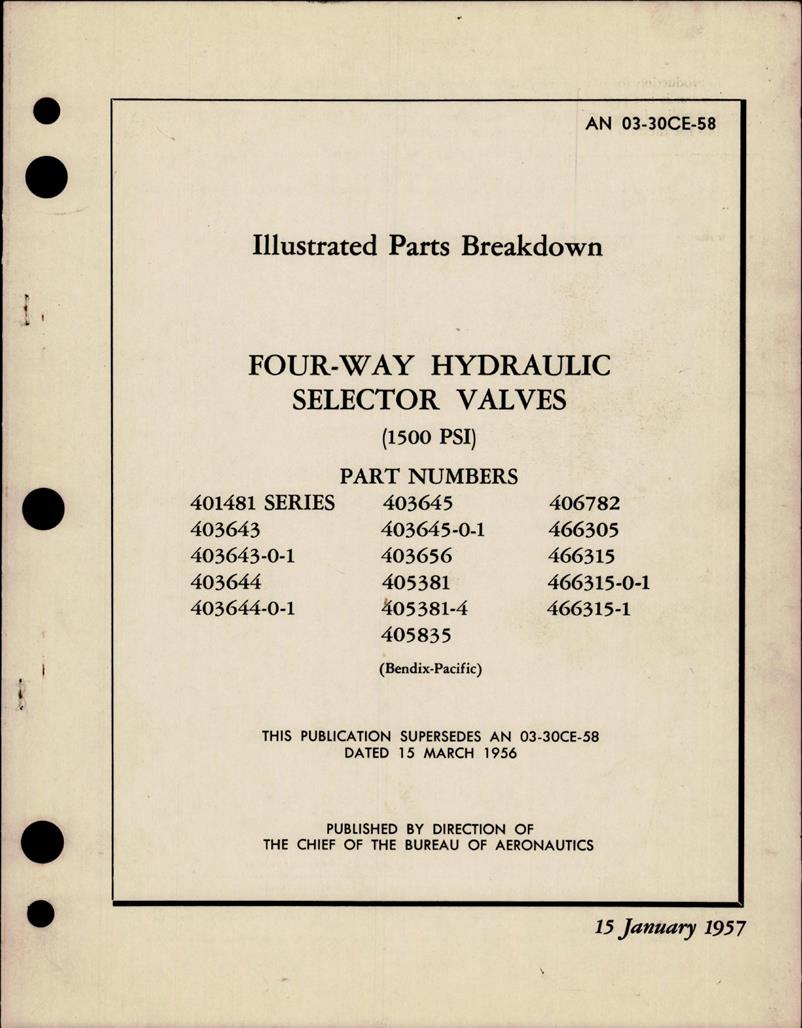 Illustrated Parts Breakdown for Four-Way Hydraulic Selector Valves ...