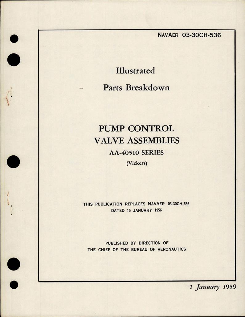 Illustrated Parts Breakdown for Pump Control Valve Assemblies - AA ...