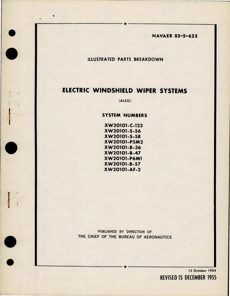 Illustrated Parts Breakdown for Electric Windshield Wiper Systems ...