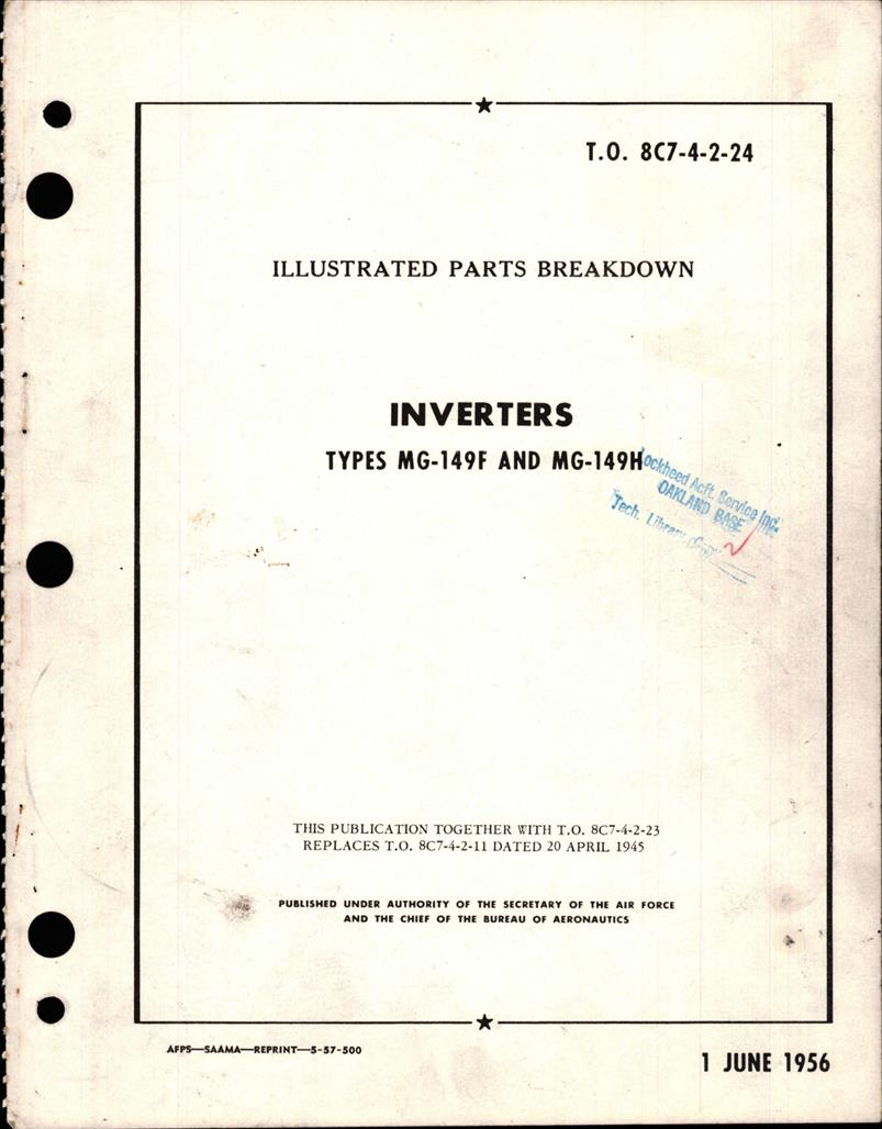 Illustrated Parts Breakdown for Inverters - Types MG-149F and MG-149H ...