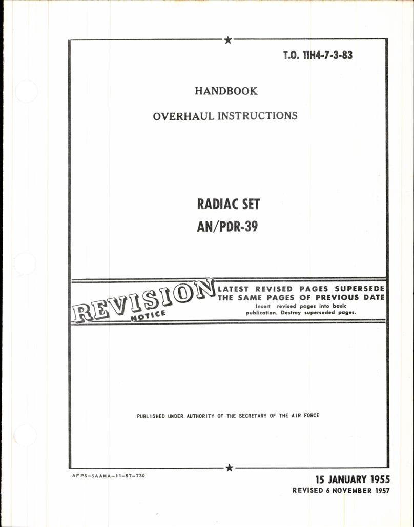 Overhaul Instructions for Radiac Set AN/PDR-39 - AirCorps Library