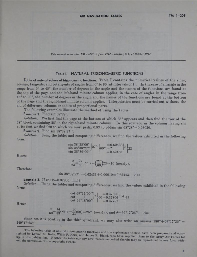 Air Navigation Tables - AirCorps Library