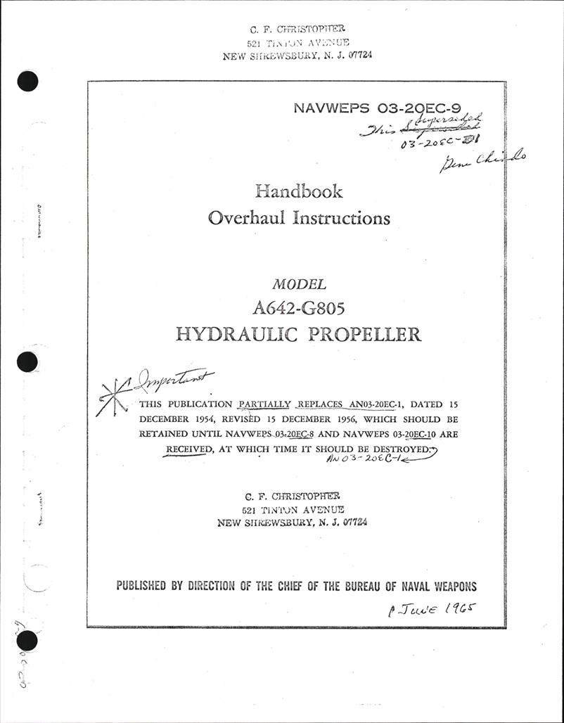 Operation and Maintenance Instructions for Allison Hydraulic Propeller ...