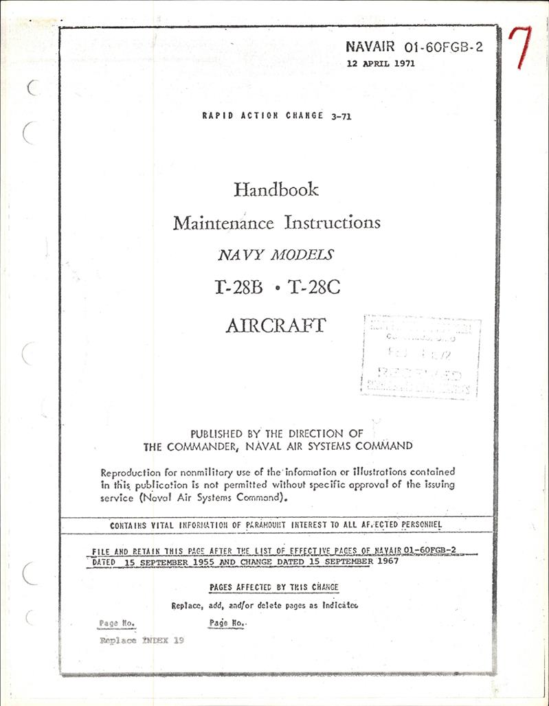 Maintenance Instructions for T-28B and T-28C [oct26t28kjun] - AirCorps ...