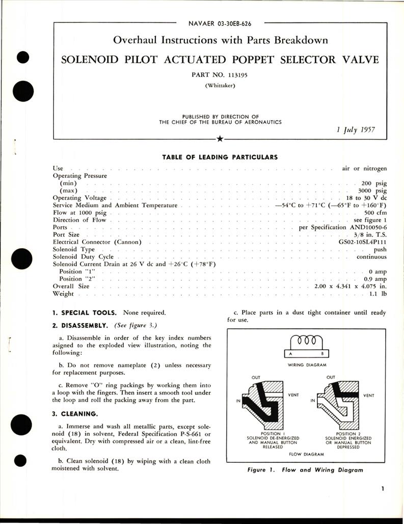 Overhaul Instructions with Parts Breakdown for Solenoid Pilot Actuated ...