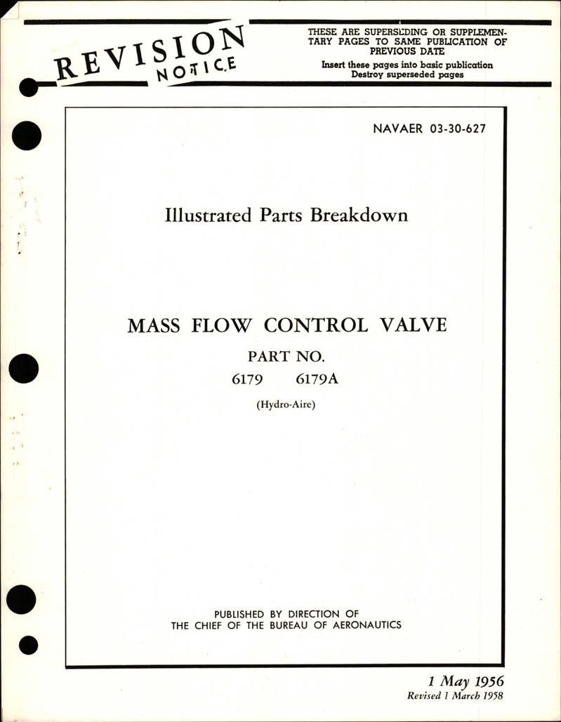 Illustrated Parts Breakdown for Mass Flow Control Valve - Part 6179 and ...