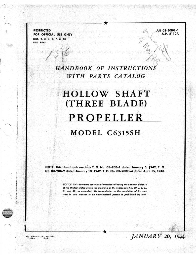 Handbook of Instructions with Parts Catalog for Hollow Shaft (Three ...