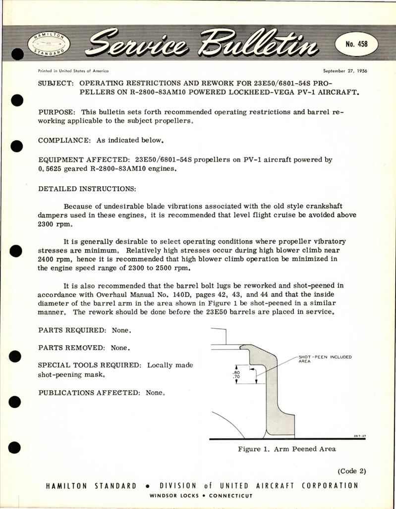 Operating Restrictions and Rework for 23E50/6801-54S Propellers ...