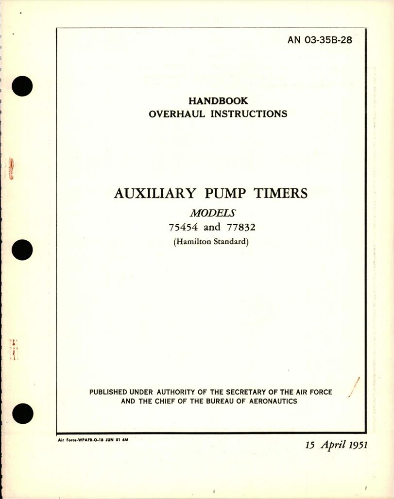 Overhaul Instructions for Auxiliary Pump Timers - Models 75454 and ...
